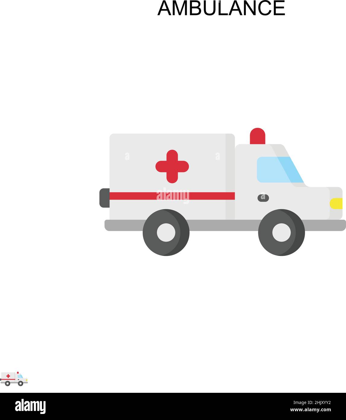 Ambulance Simple vector icon. Illustration symbol design template for ...