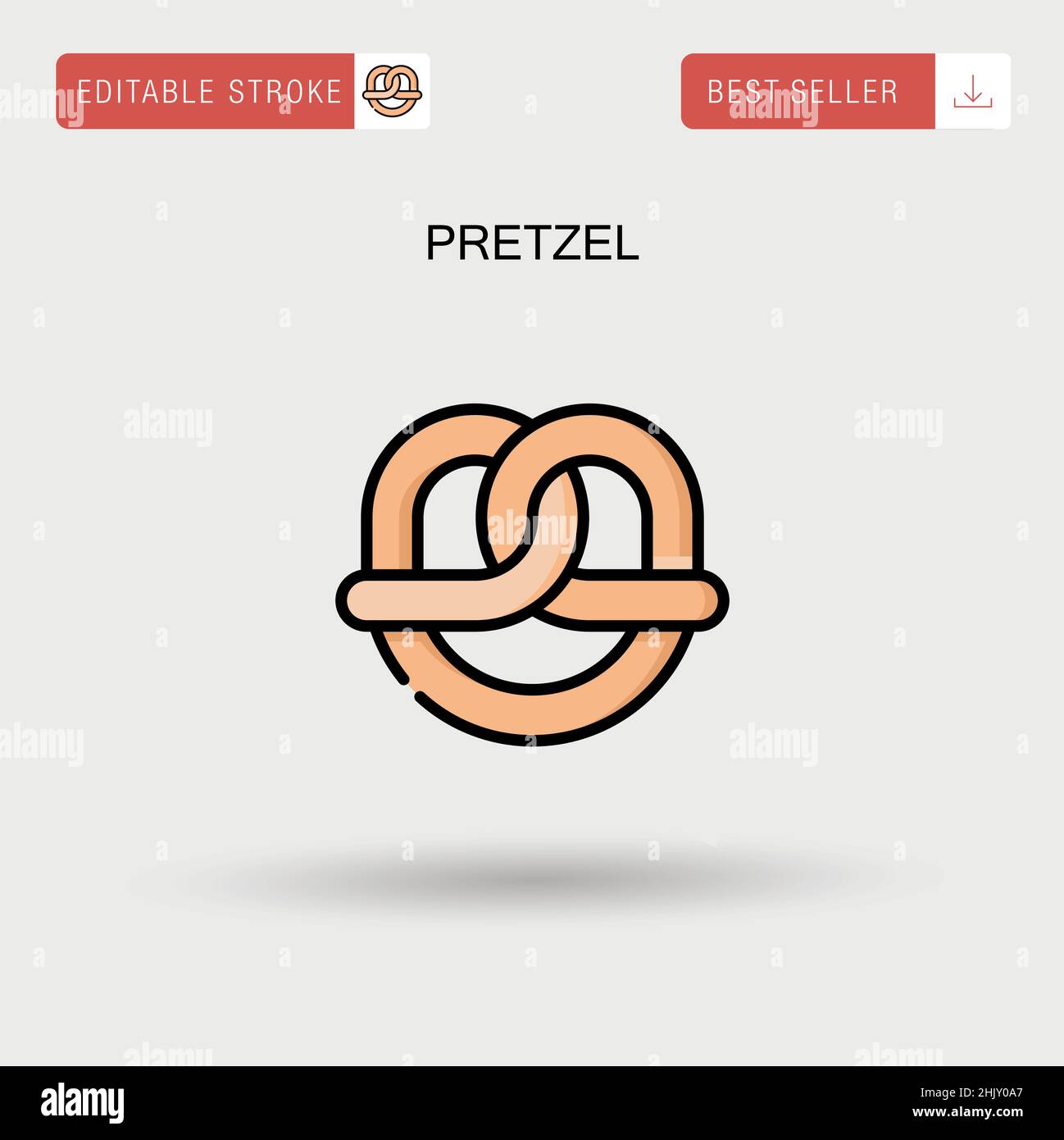 German soft pretzel Stock Vector Images - Alamy