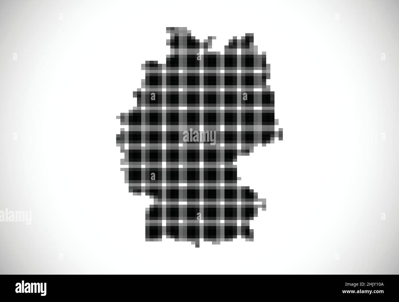 Pixel map of Germany. The dotted map is on white background. Vector ...