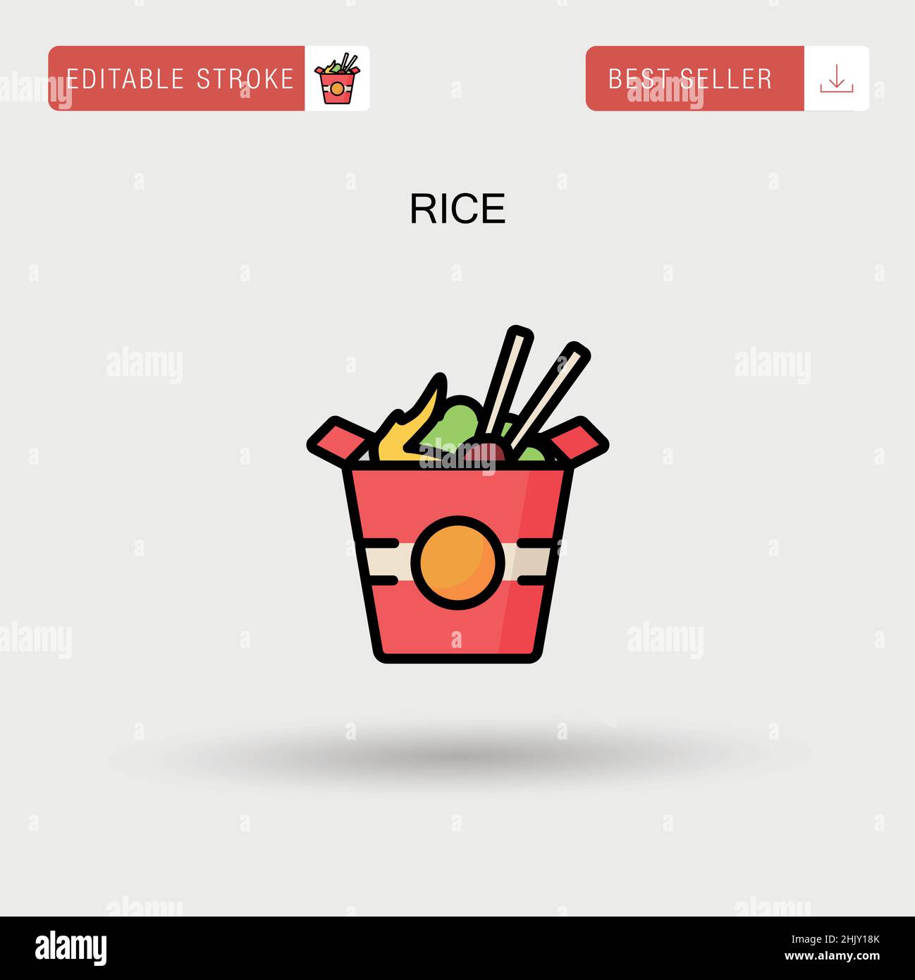 Rice Simple vector icon Stock Vector Image & Art - Alamy