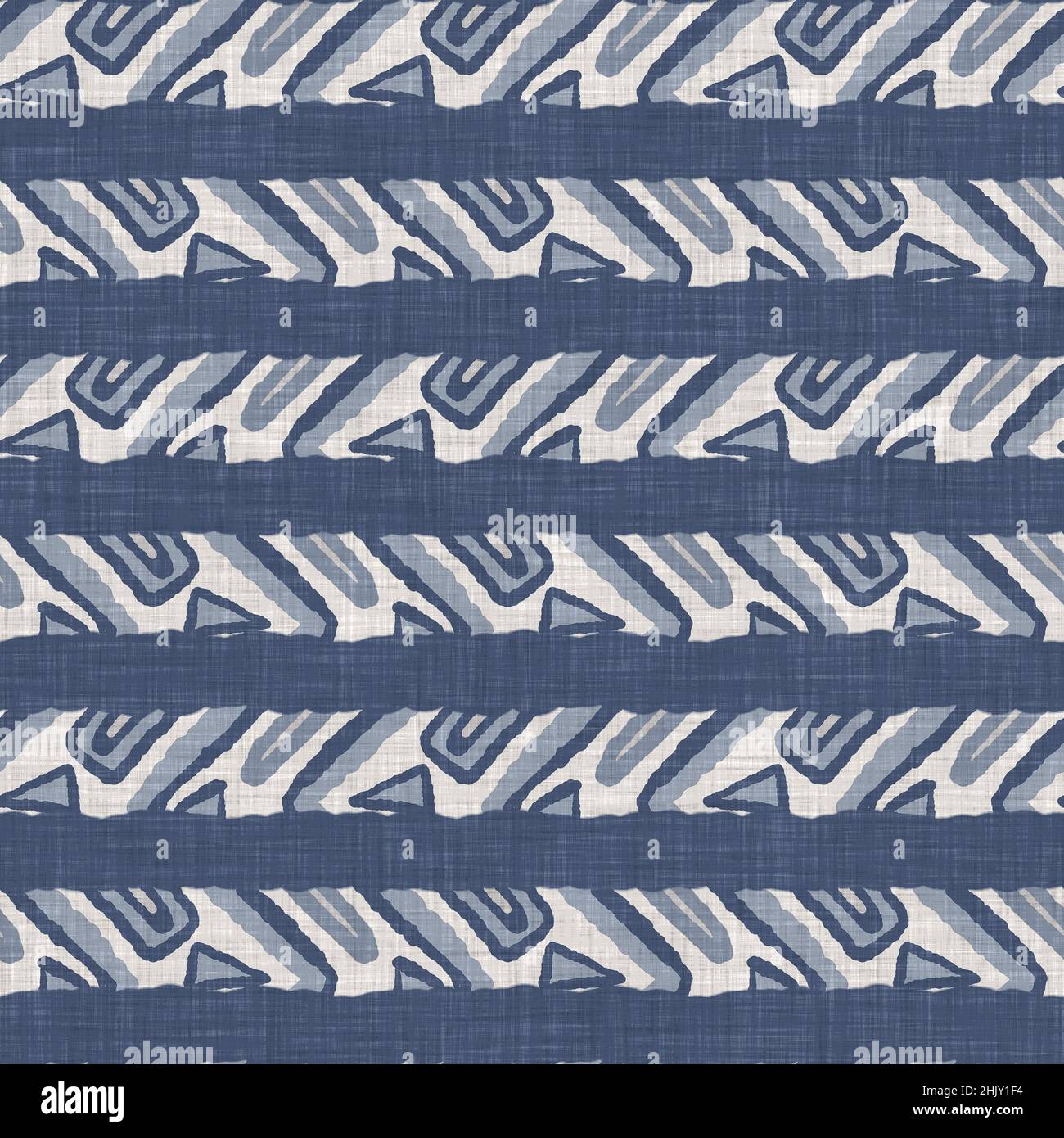 Seamless French country kitchen stripe fabric pattern print. Blue white ...