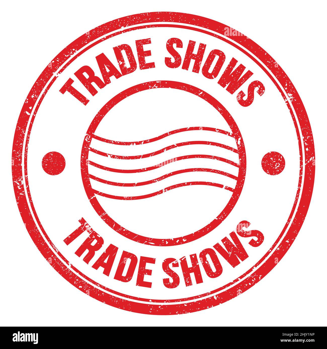 TRADE SHOWS word written on red round postal stamp sign Stock Photo - Alamy