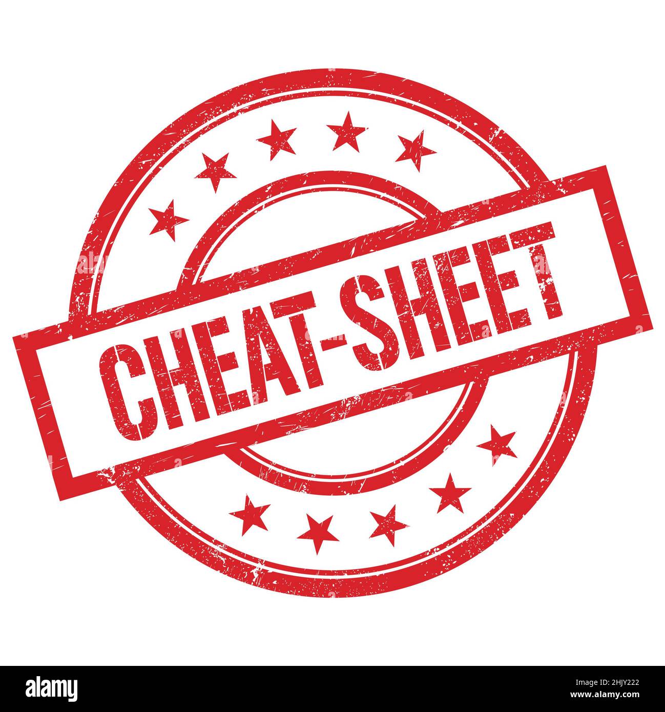 CHEAT-SHEET text written on red round vintage rubber stamp Stock Photo ...