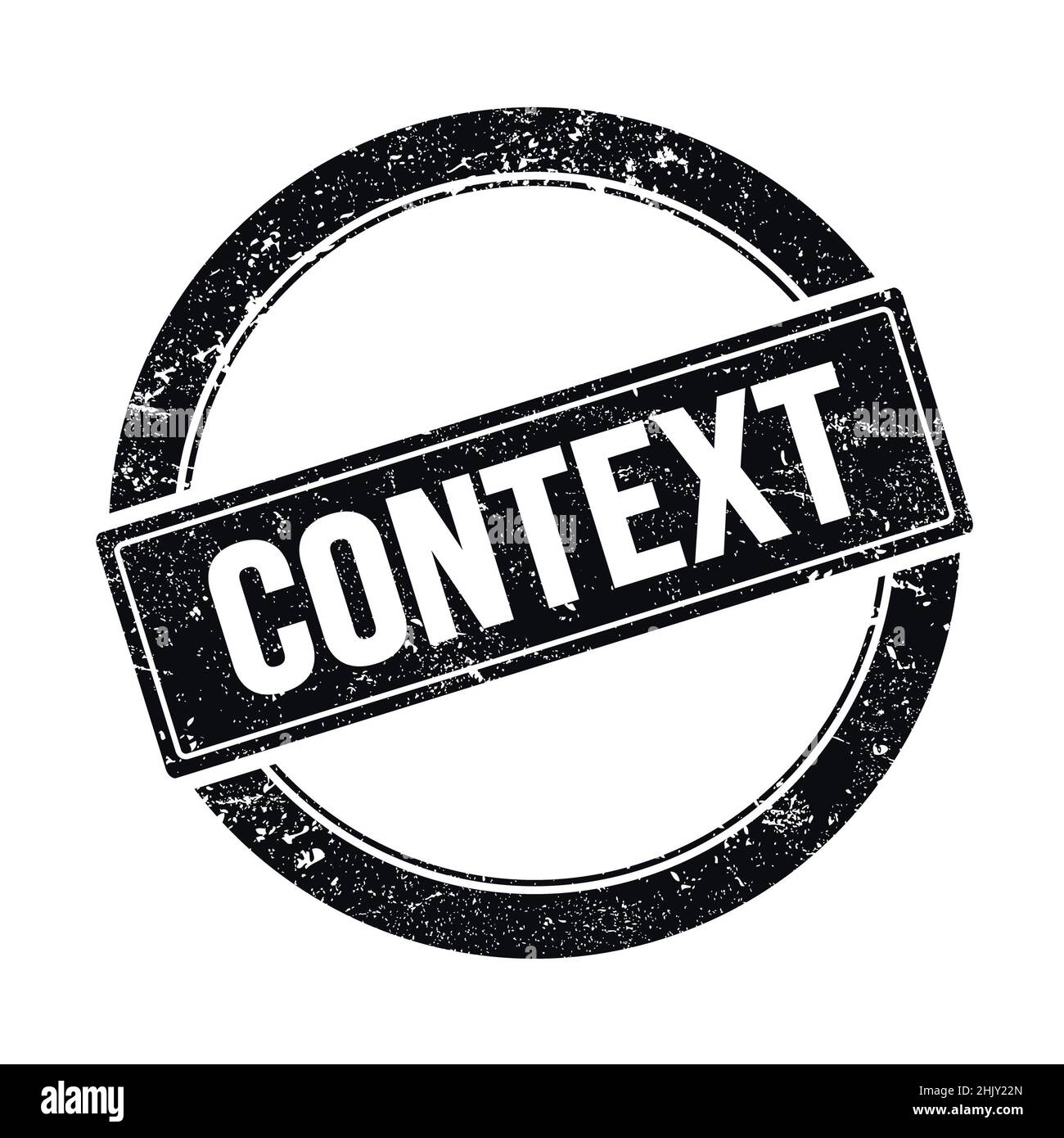 CONTEXT, word written on black round stamp sign Stock Photo - Alamy
