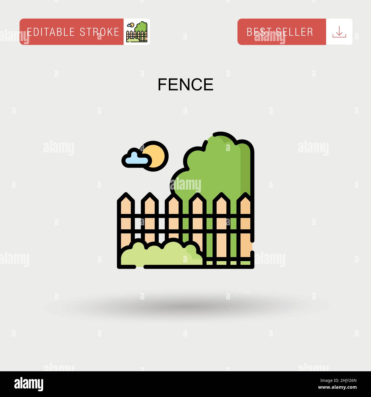 Fence Simple vector icon Stock Vector Image & Art - Alamy