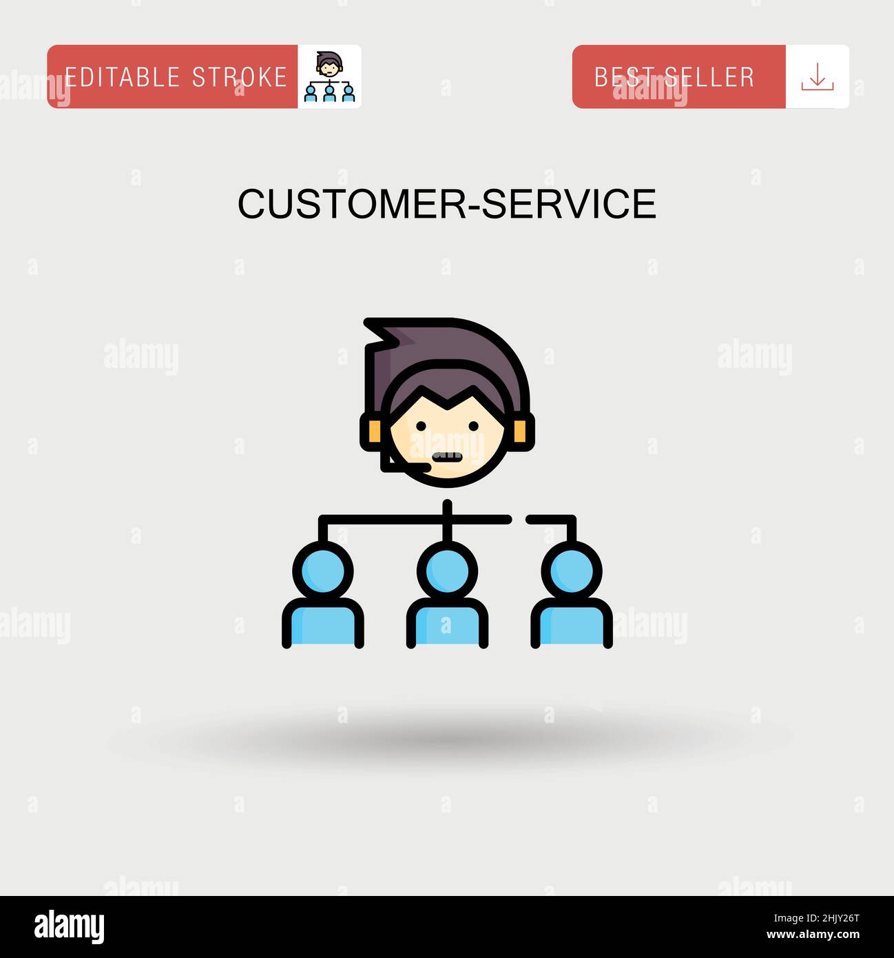 Customer-service Simple vector icon Stock Vector Image & Art - Alamy