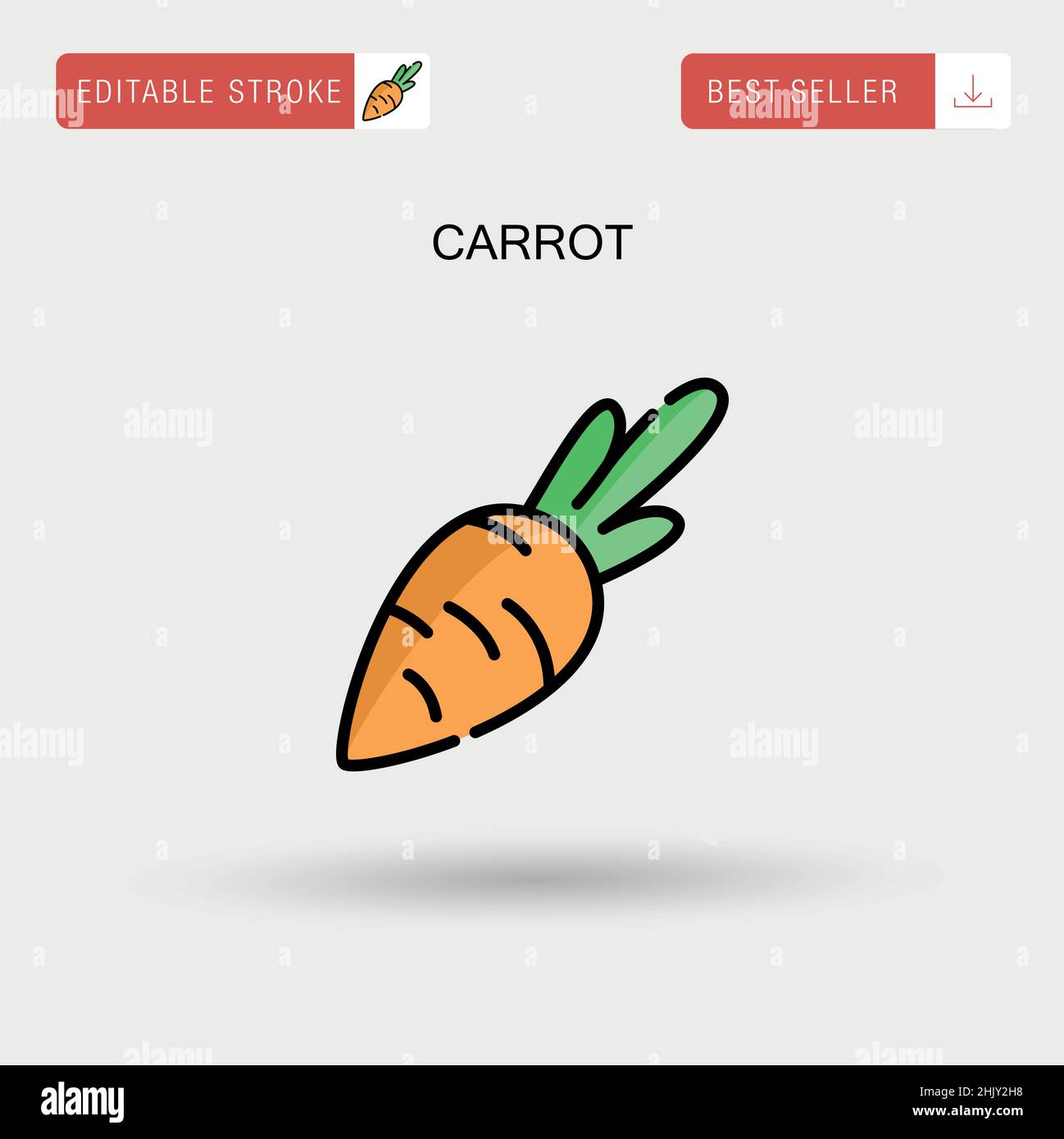 Carrot Simple vector icon Stock Vector Image & Art - Alamy