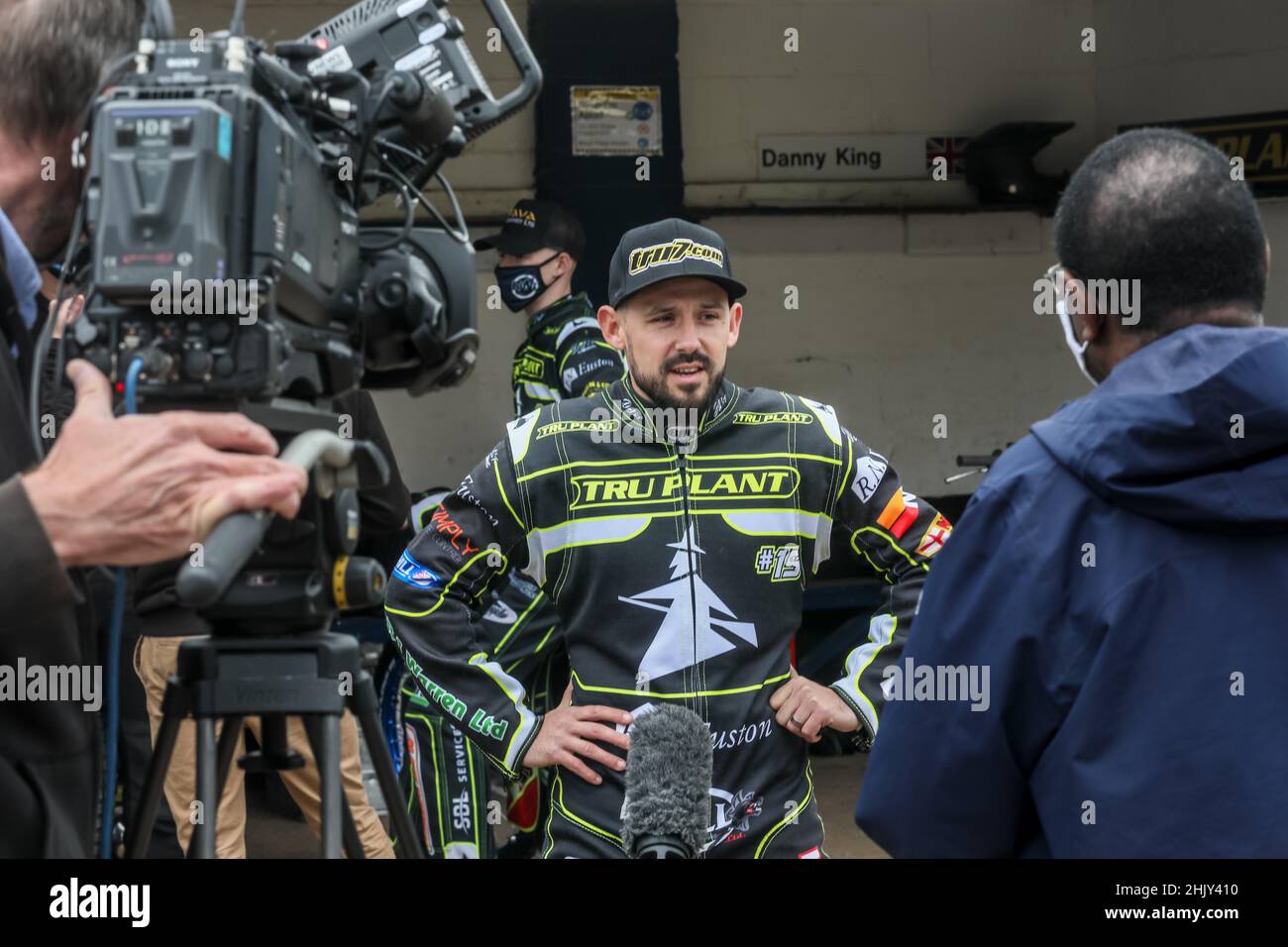 Ipswich captain Daniel (Danny) King being interviewed by Donovan Blake ...