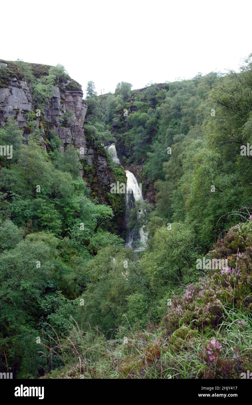 Ardessie Waterfalls and Gorge from Path to the Scottish Mountain ...