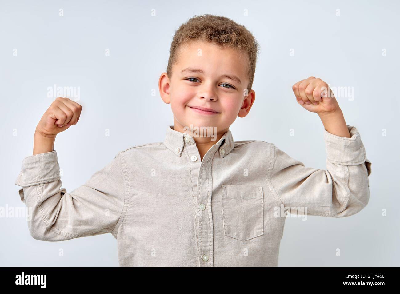 Strong Muscles And Child High Resolution Stock Photography and Images ...