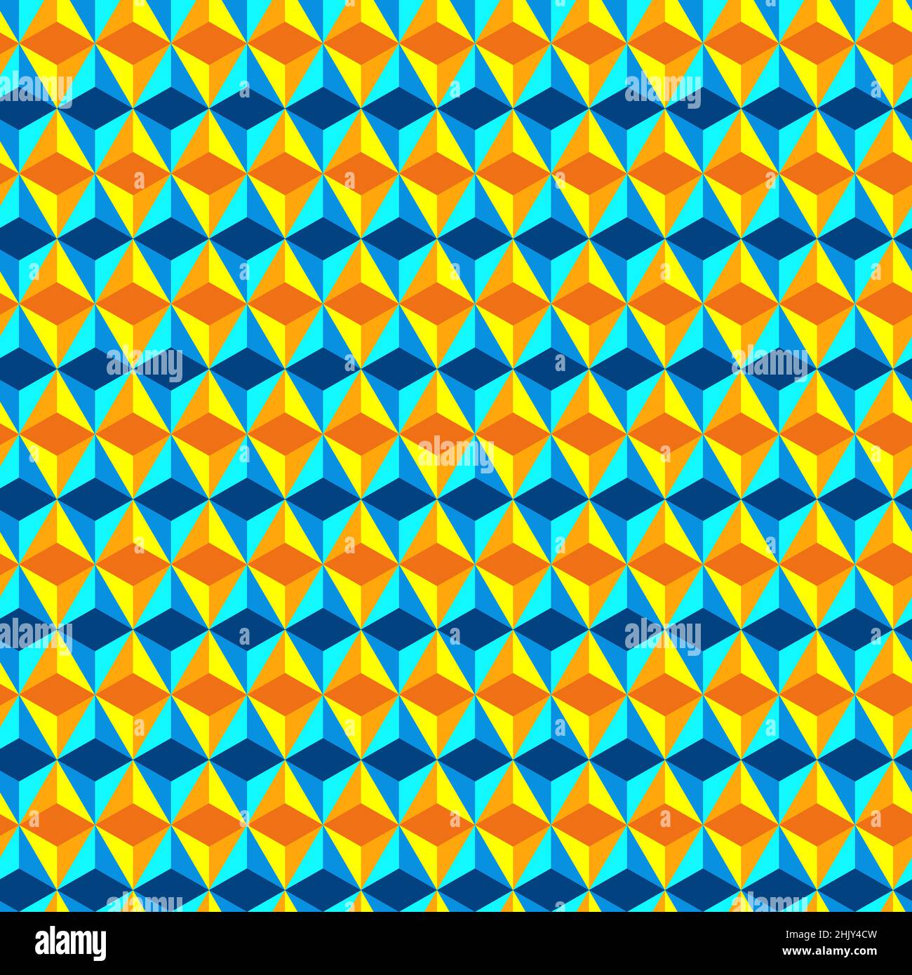 Seamless abstract pattern with triangles and pyramids. Vector colored ...
