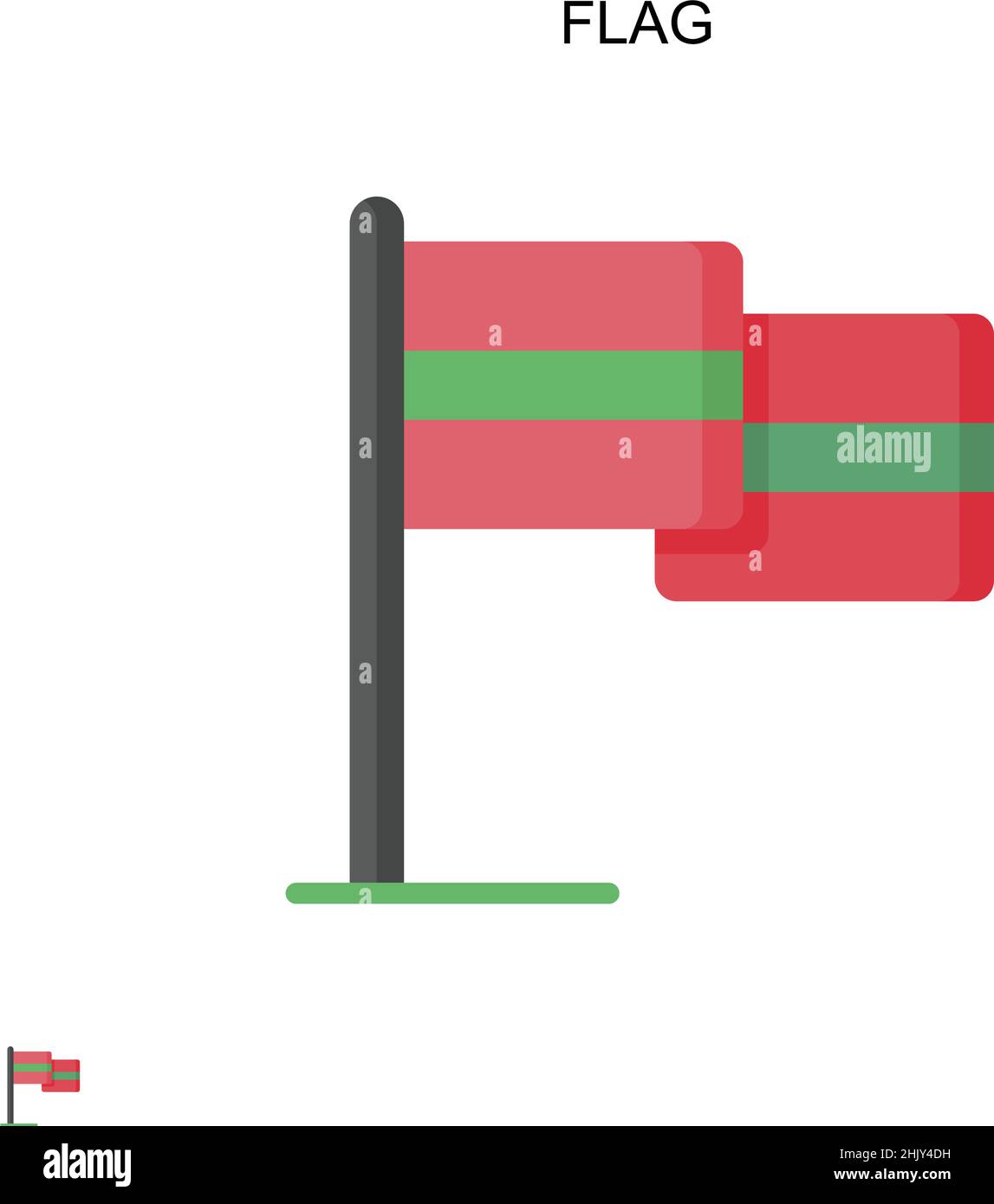 Flag Simple vector icon. Illustration symbol design template for web ...