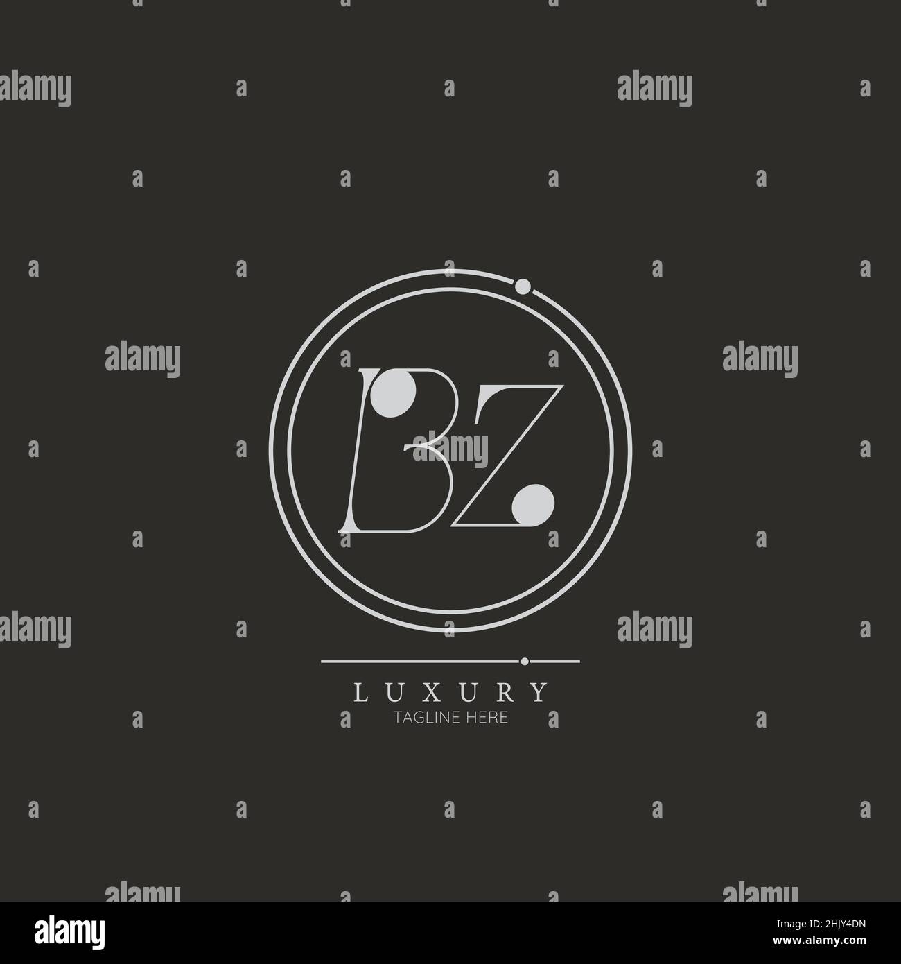 Unique modern BZ Letter Business Logo Design Alphabet Icon Vector ...
