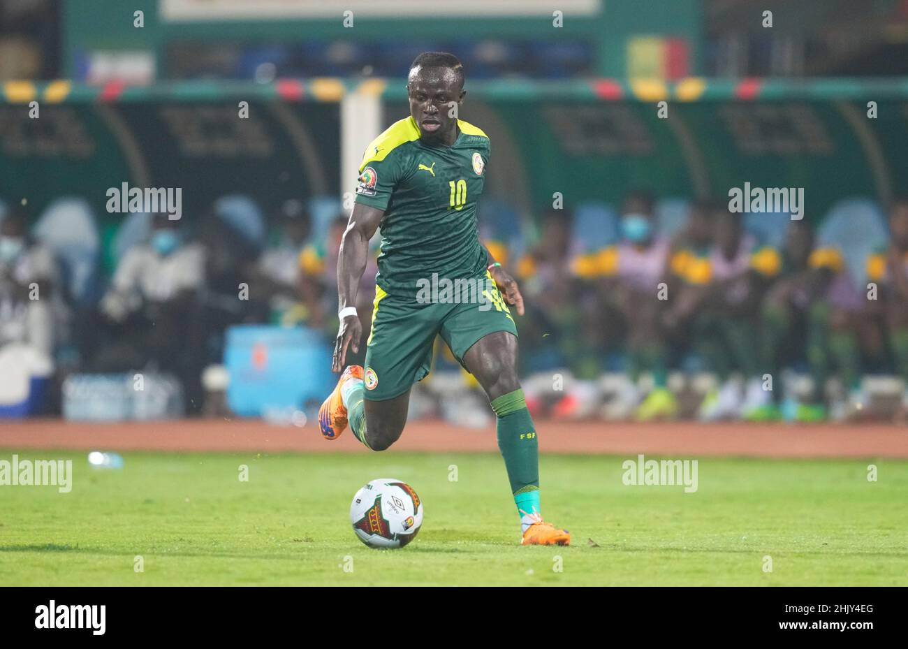 Yaounde, Cameroon, January, 30, 2022: Sadio Mané of Senegal during Senegal versus Equatorial ...