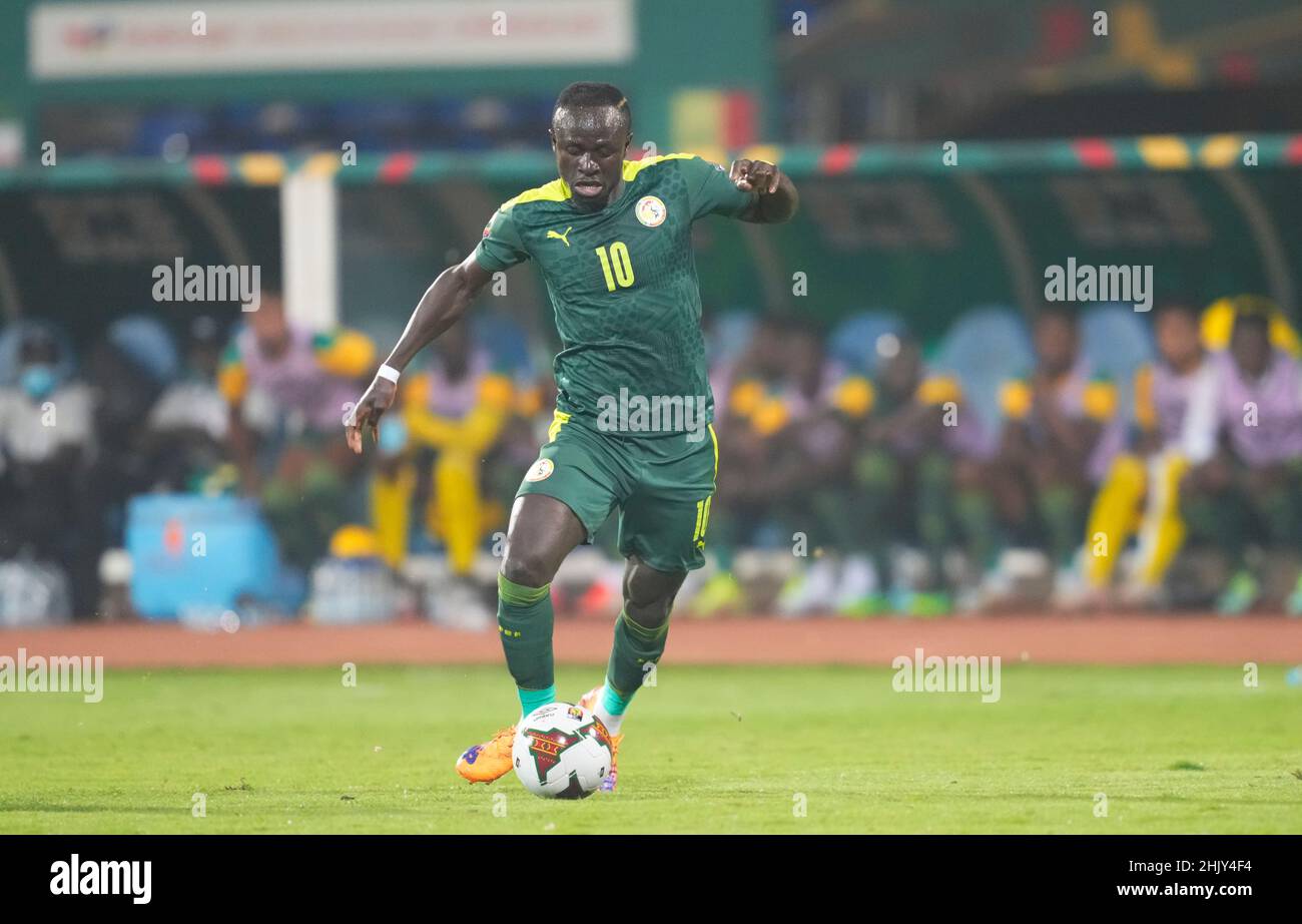Yaounde, Cameroon, January, 30, 2022: Sadio Mané of Senegal during Senegal versus Equatorial ...