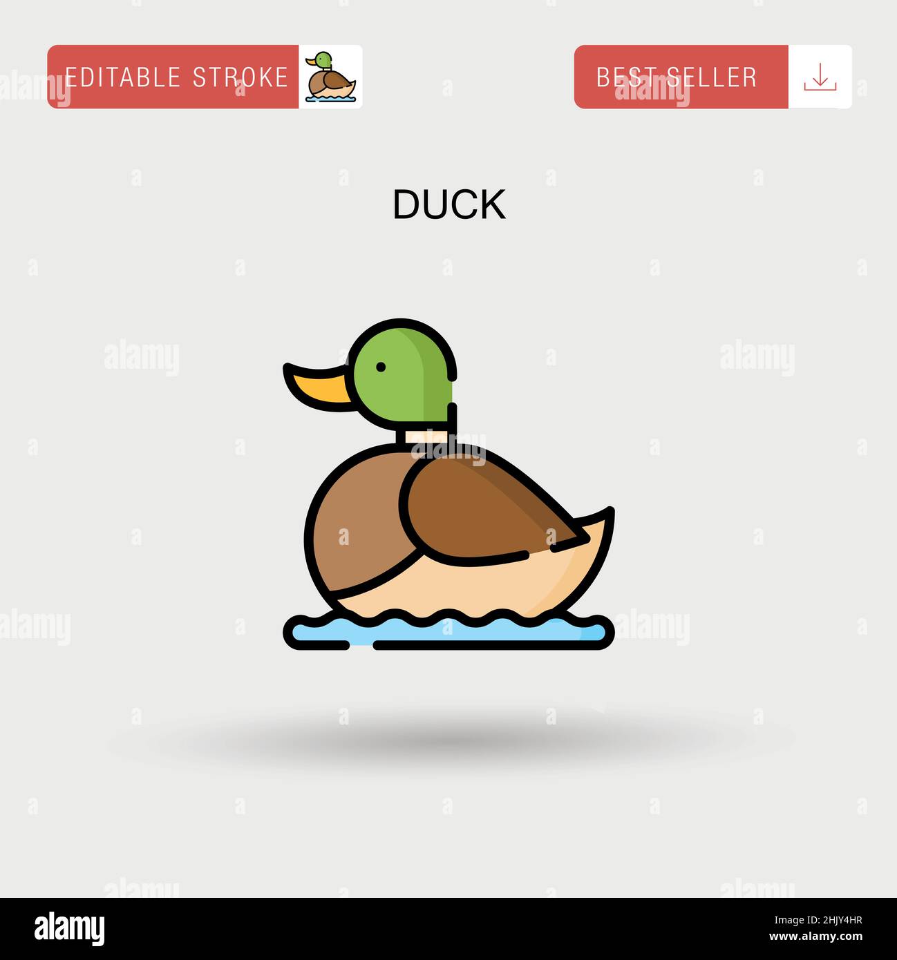 White duck yellow beak Stock Vector Images - Alamy