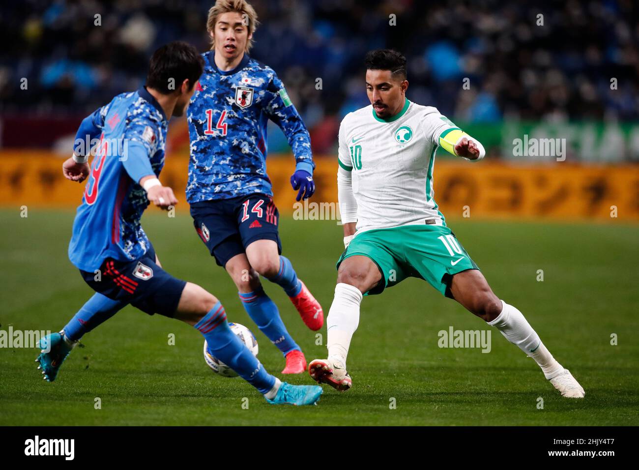 Saitama, Japan. 1st Feb, 2022. Captain Salem Al-Dawsari (10) of Saudi ...