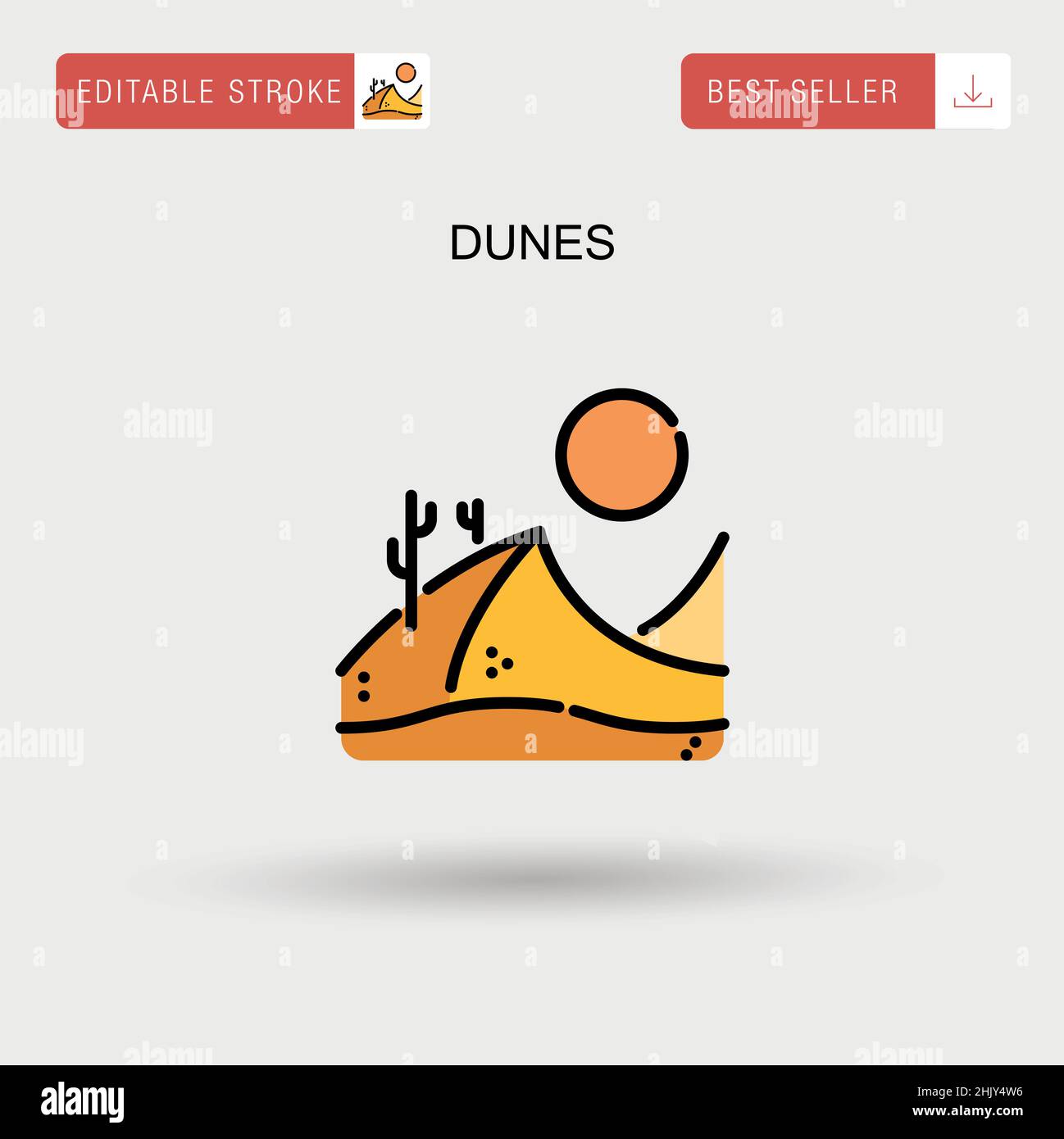 Sand dunes desert panorama Stock Vector Images - Alamy