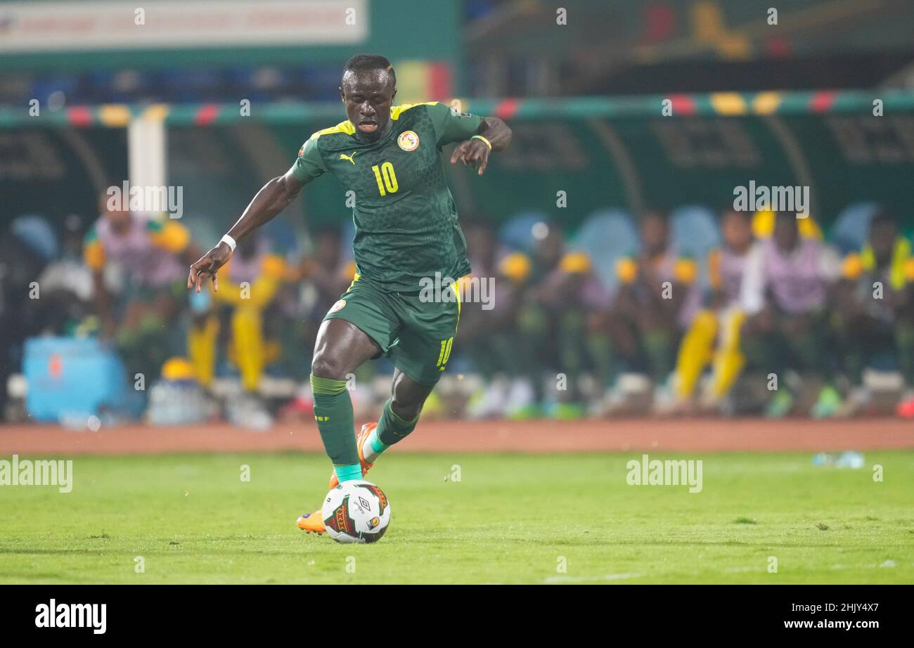 Yaounde, Cameroon, January, 30, 2022: Sadio Mané of Senegal during Senegal versus Equatorial ...