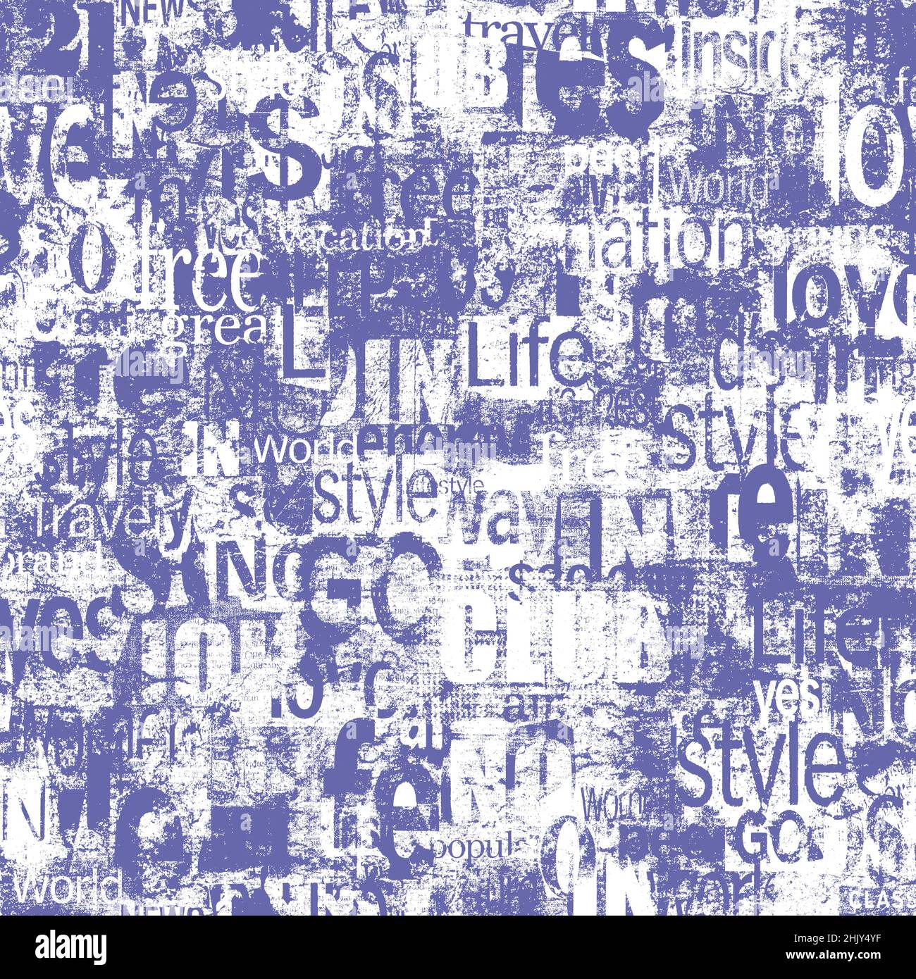 Abstract grunge urban geometric words, letters seamless pattern. Aged ...