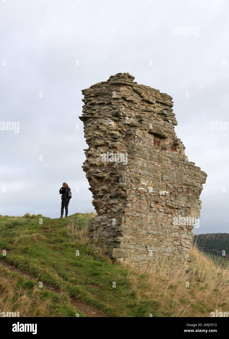 The ruins of Clun castle, Clun, Shropshire, England, UK Stock Photo - Alamy