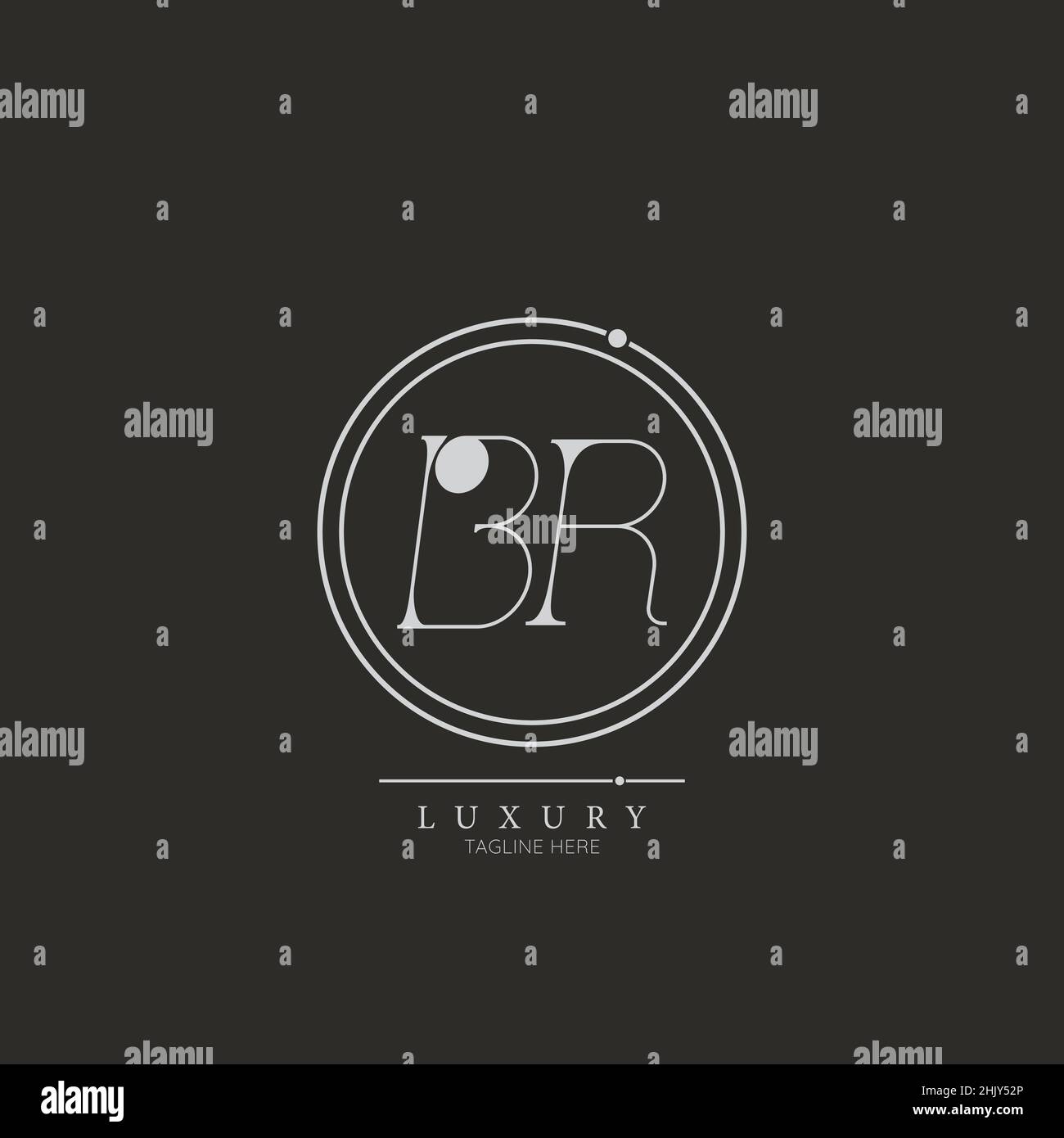 Unique modern BR Letter Business Logo Design Alphabet Icon Vector ...
