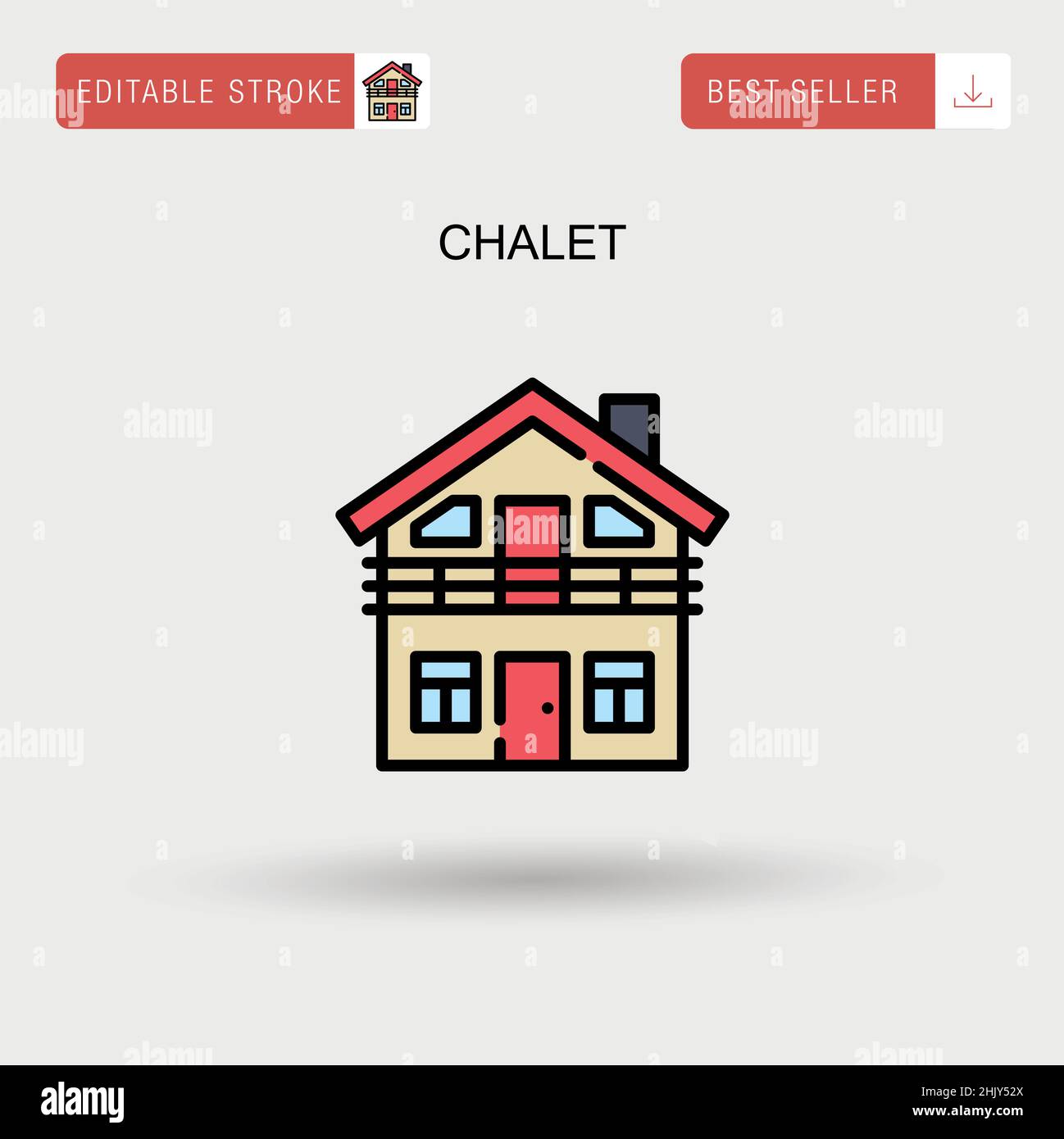 Chalet Simple vector icon Stock Vector Image & Art - Alamy