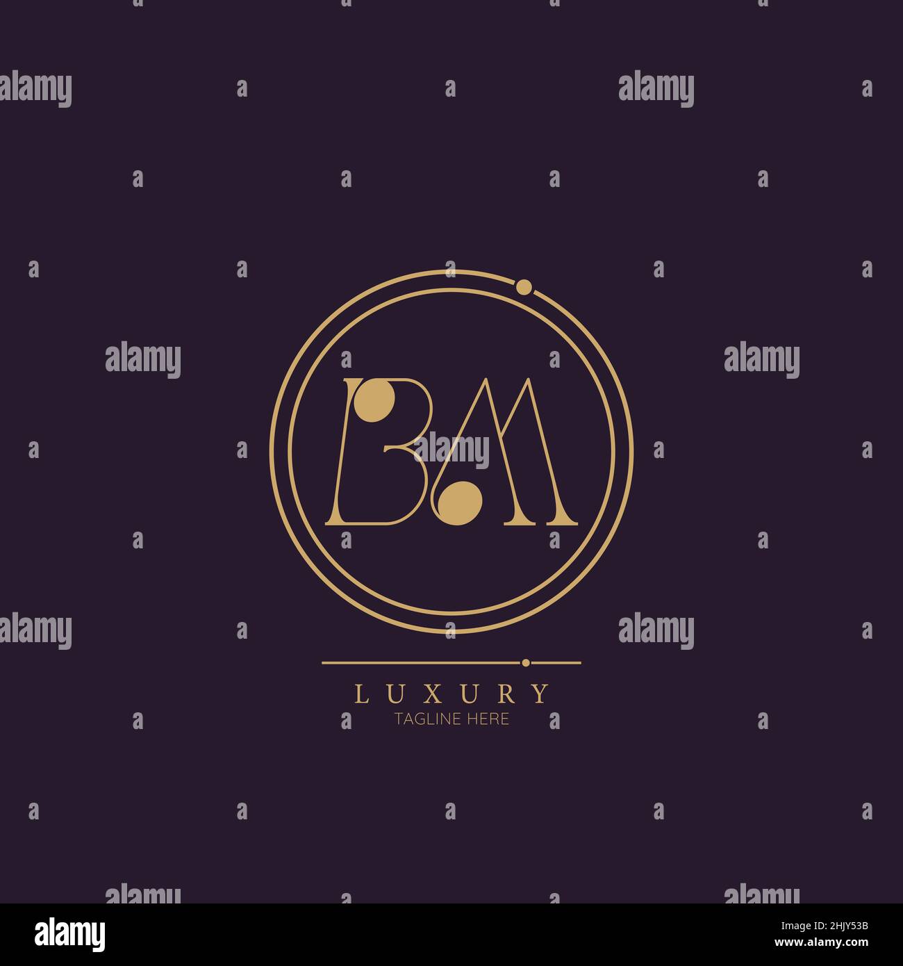 Unique modern BM Letter Business Logo Design Alphabet Icon Vector ...