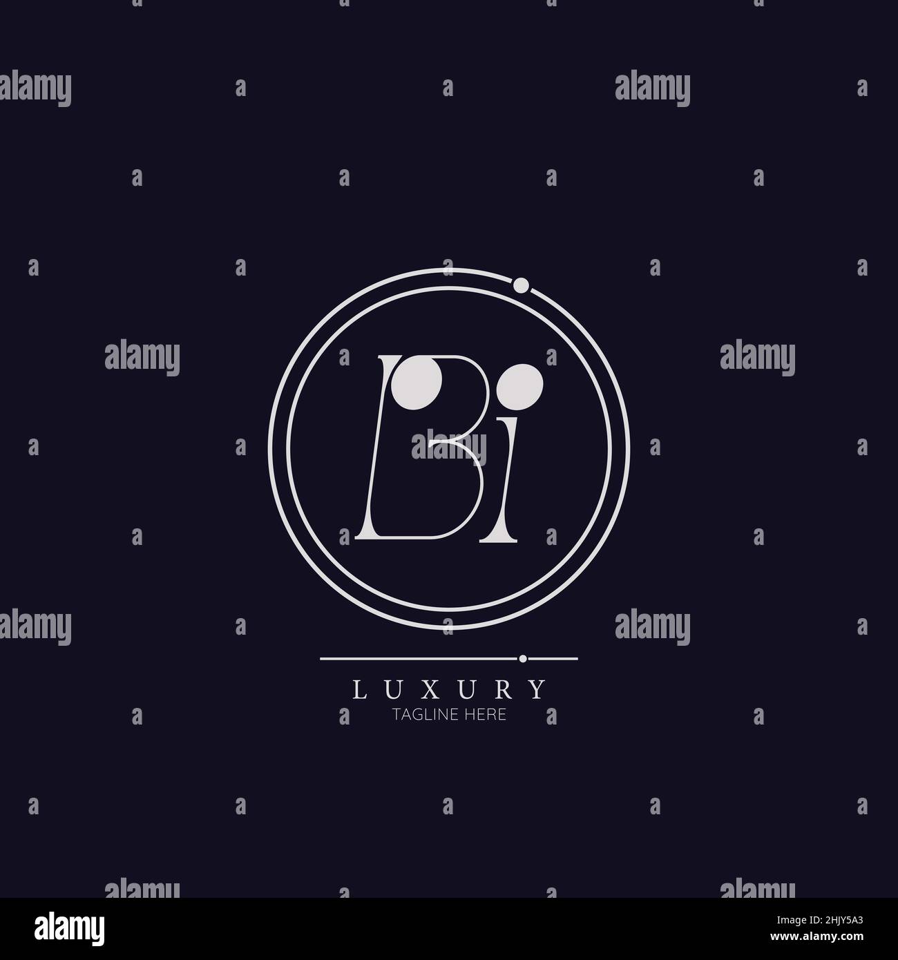 Unique modern BI Letter Business Logo Design Alphabet Icon Vector ...