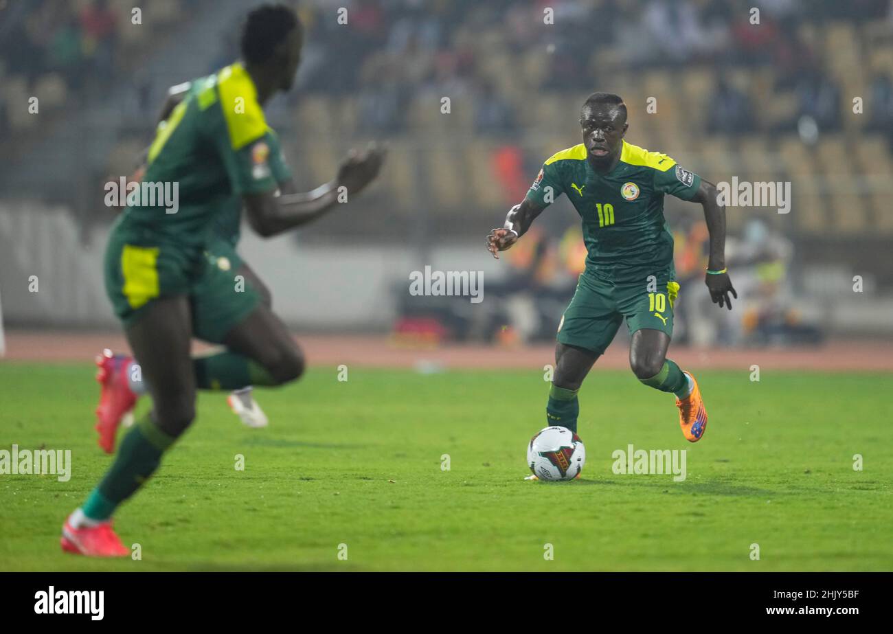 Yaounde, Cameroon, January, 30, 2022: Sadio Mané of Senegal during Senegal versus Equatorial ...