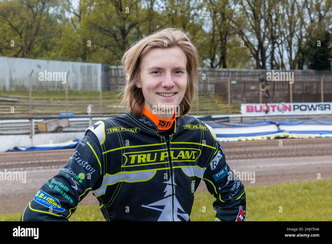 Drew Kemp. Ipswich Witches Speedway press day. 14 May 2021 Stock Photo ...