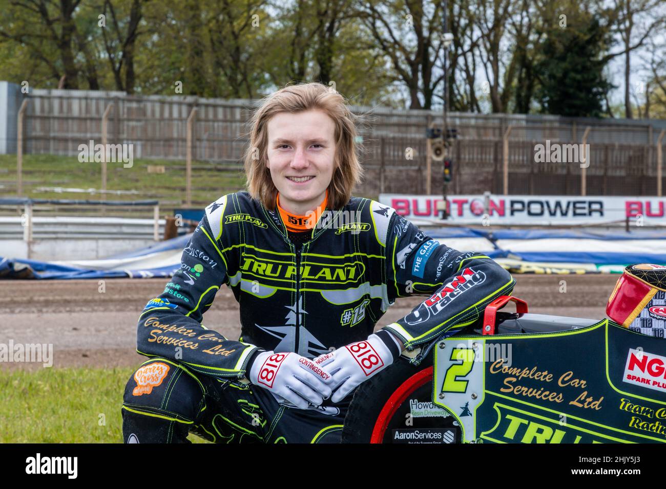 Drew Kemp. Ipswich Witches Speedway press day. 14 May 2021 Stock Photo ...
