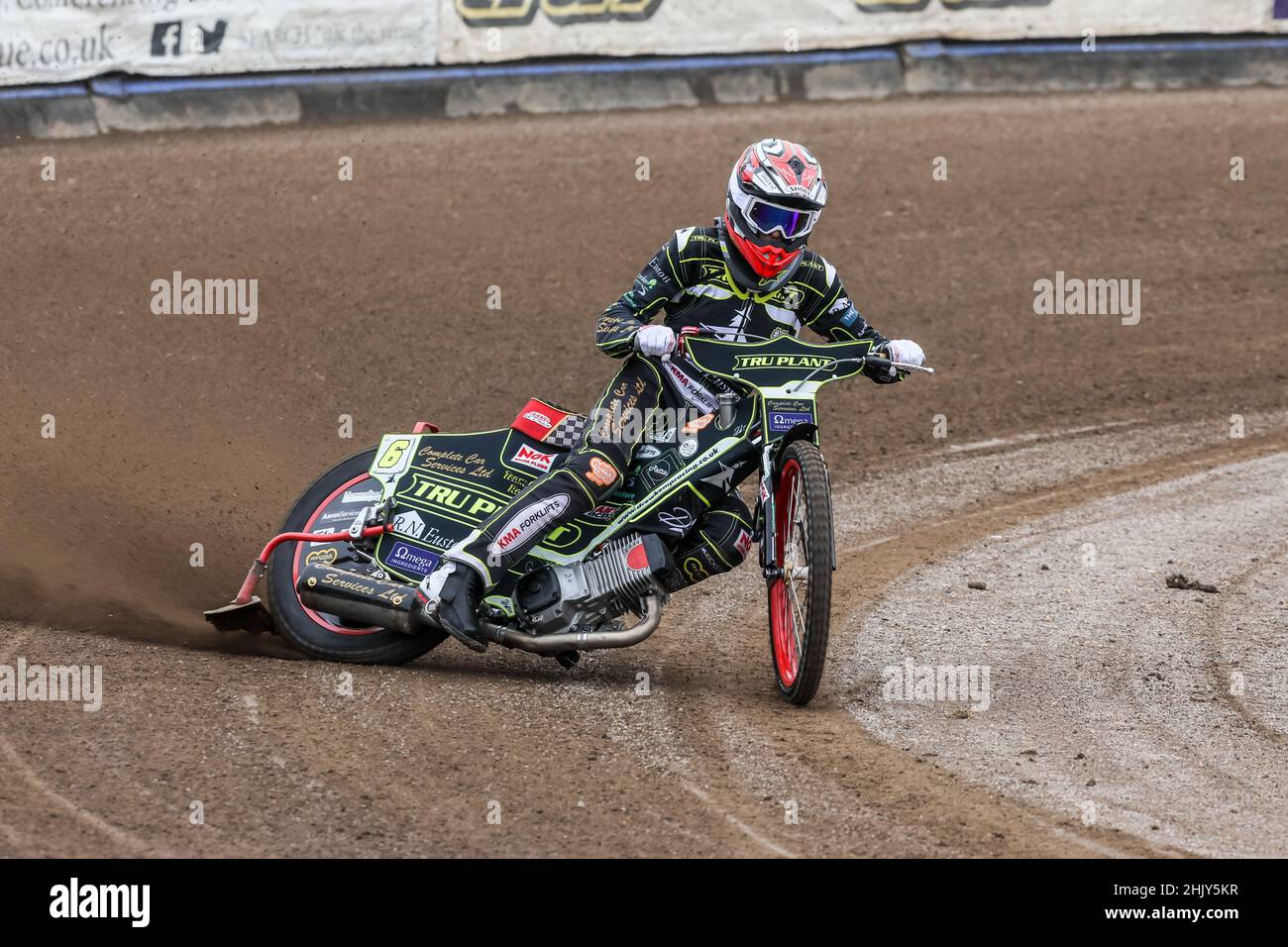 Drew Kemp. Ipswich Witches Speedway press day. 14 May 2021 Stock Photo ...