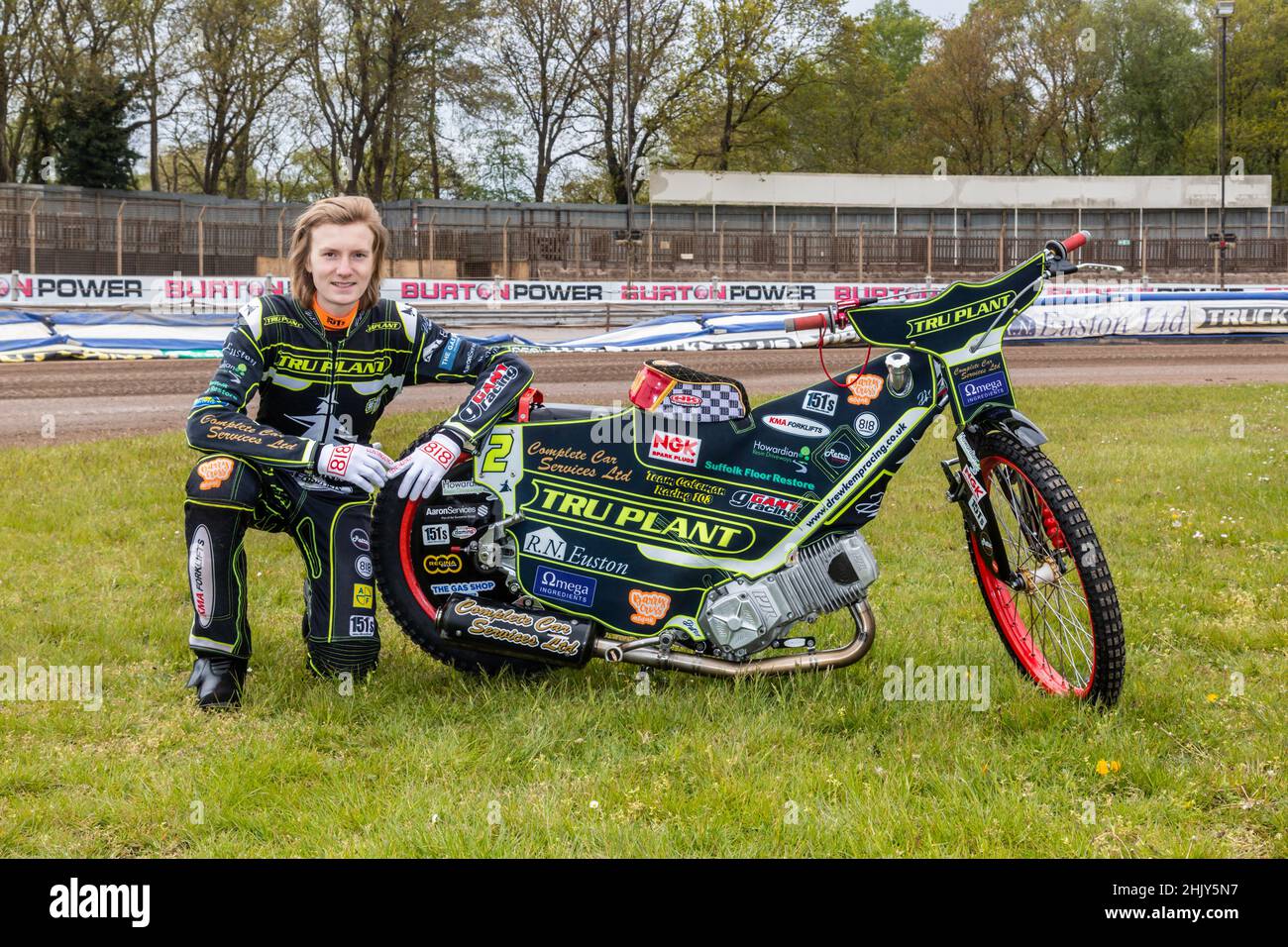 Drew Kemp. Ipswich Witches Speedway press day. 14 May 2021 Stock Photo ...