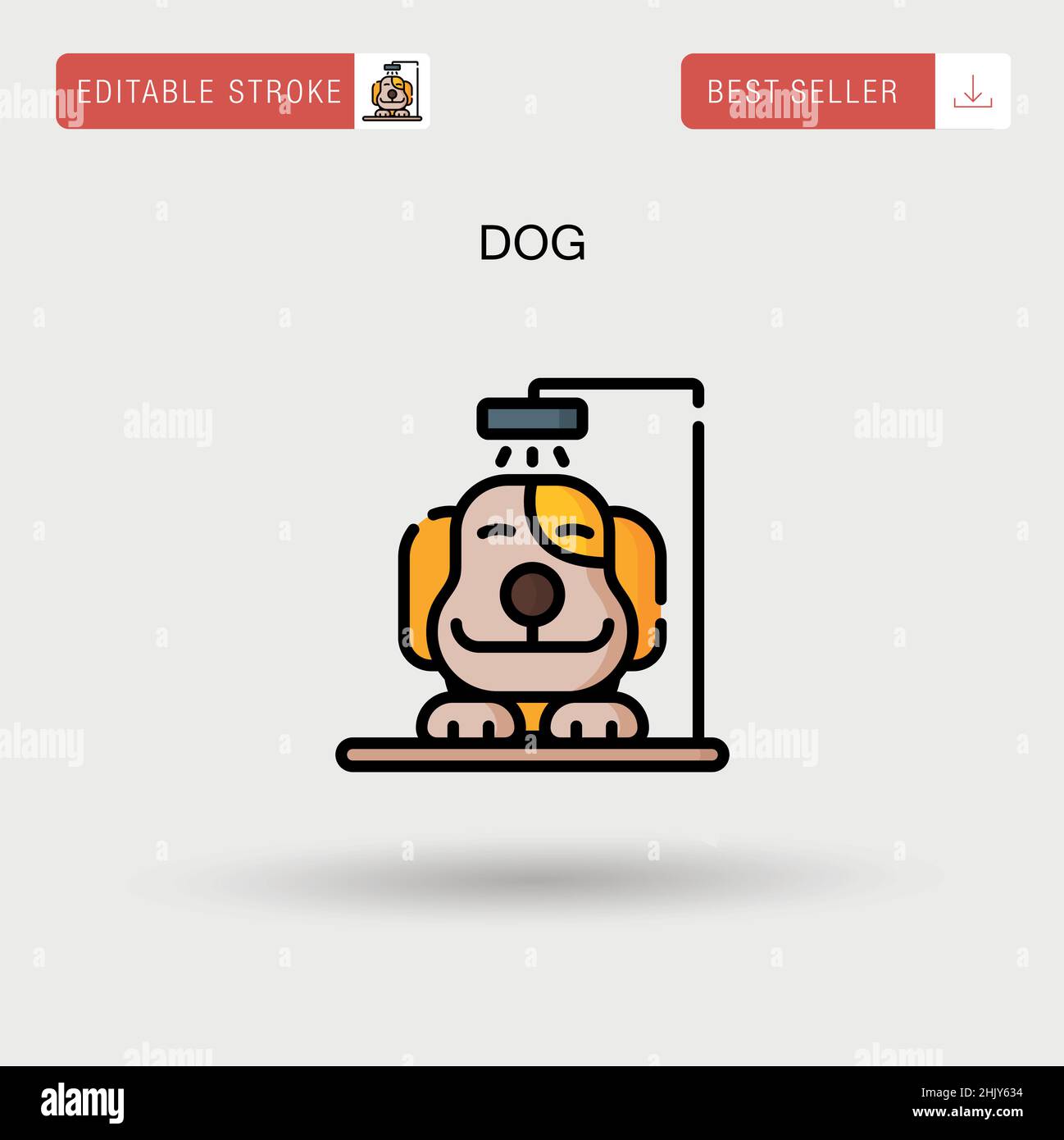Dog Simple vector icon Stock Vector Image & Art - Alamy