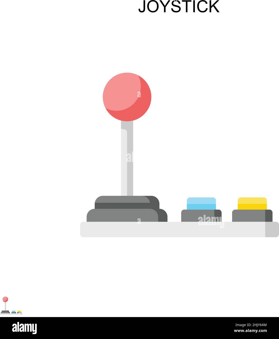 Joystick Simple vector icon. Illustration symbol design template for ...