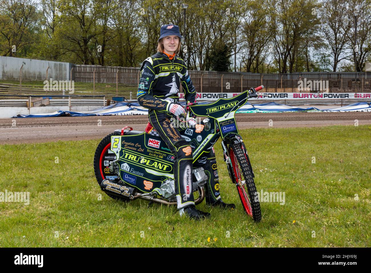Drew Kemp. Ipswich Witches Speedway press day. 14 May 2021 Stock Photo ...