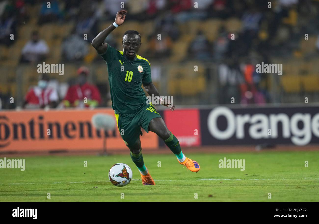 Yaounde, Cameroon, January, 30, 2022: Sadio Mané of Senegal during Senegal versus Equatorial ...