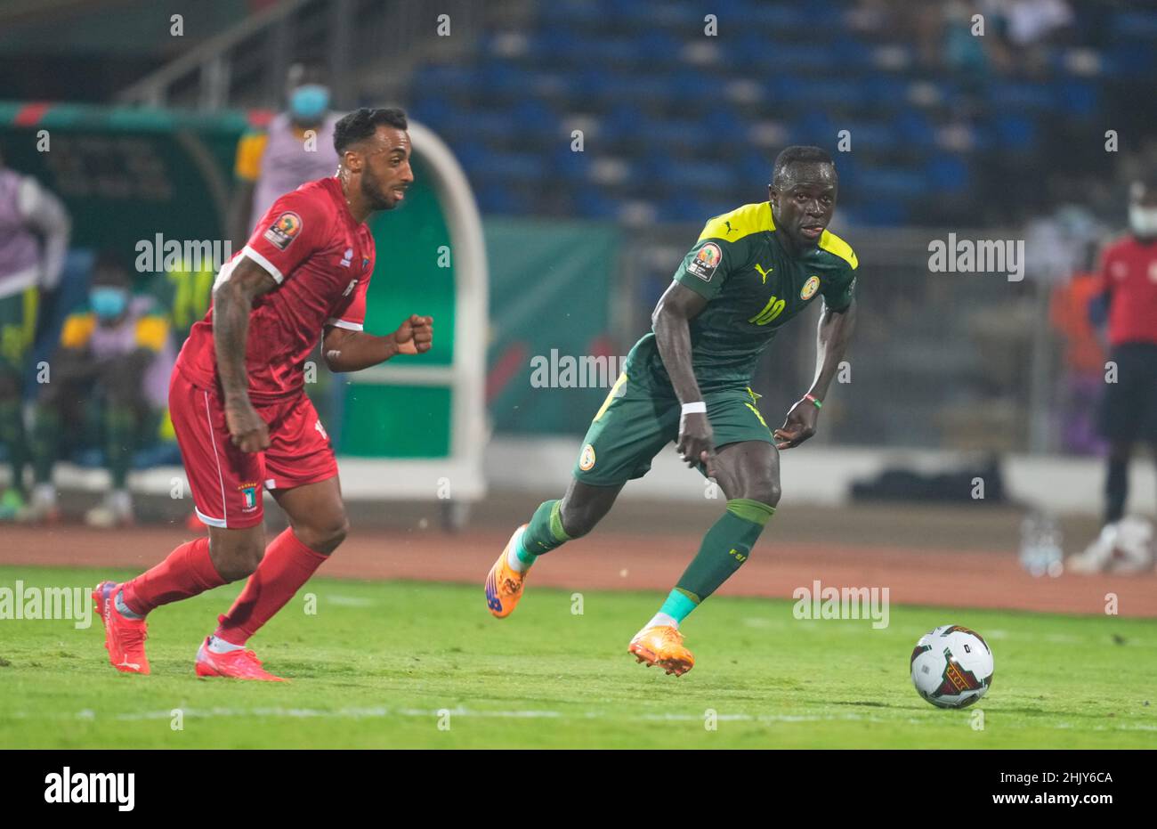 Yaounde, Cameroon, January, 30, 2022: Sadio Mané of Senegal during Senegal versus Equatorial ...