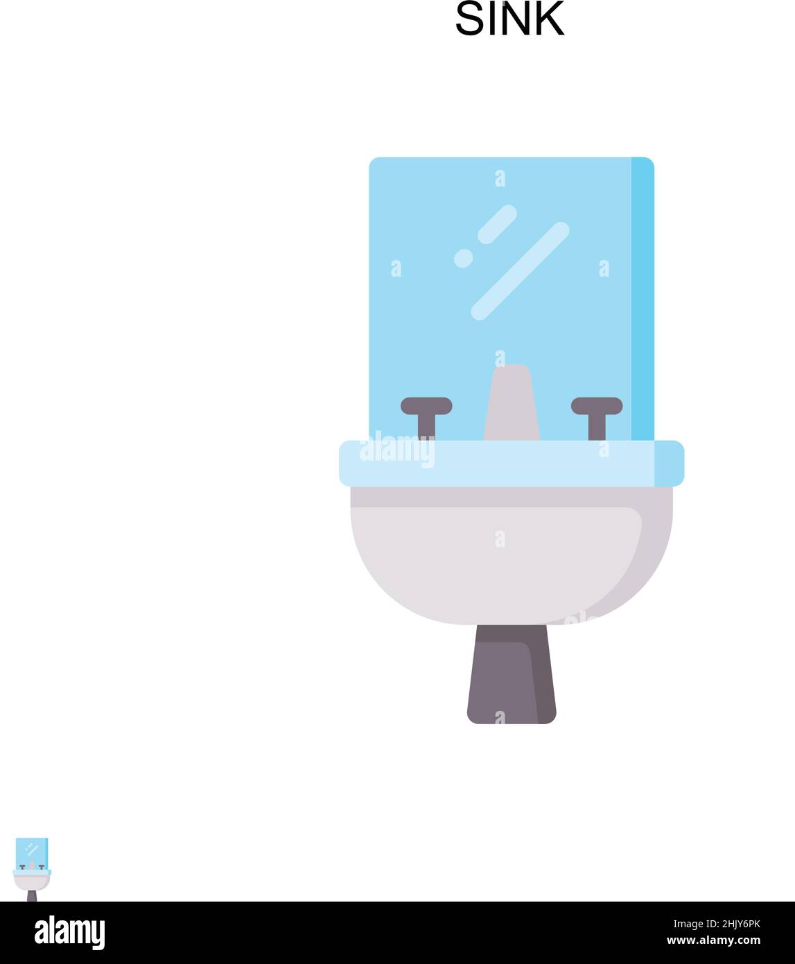 Sink Simple vector icon. Illustration symbol design template for web ...