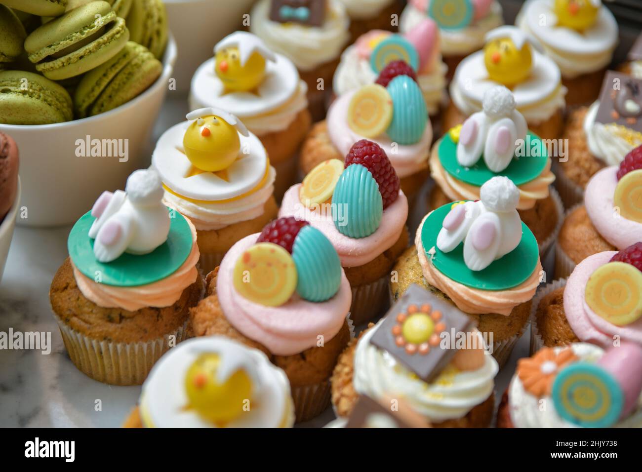 Different Belgian or french cakes for Easter Stock Photo - Alamy
