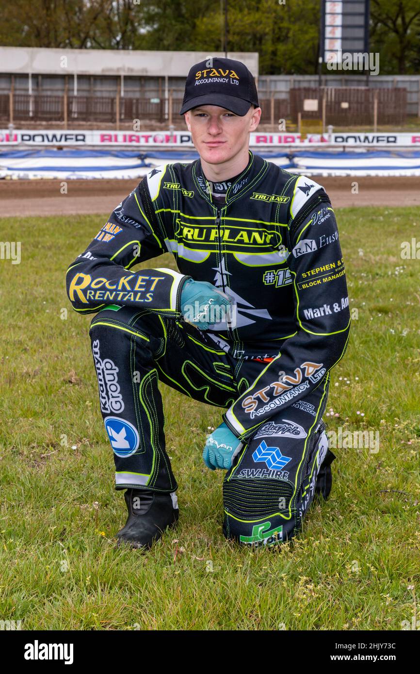 Anders Rowe. Ipswich Witches Speedway press day. 14 May 2021 Stock ...