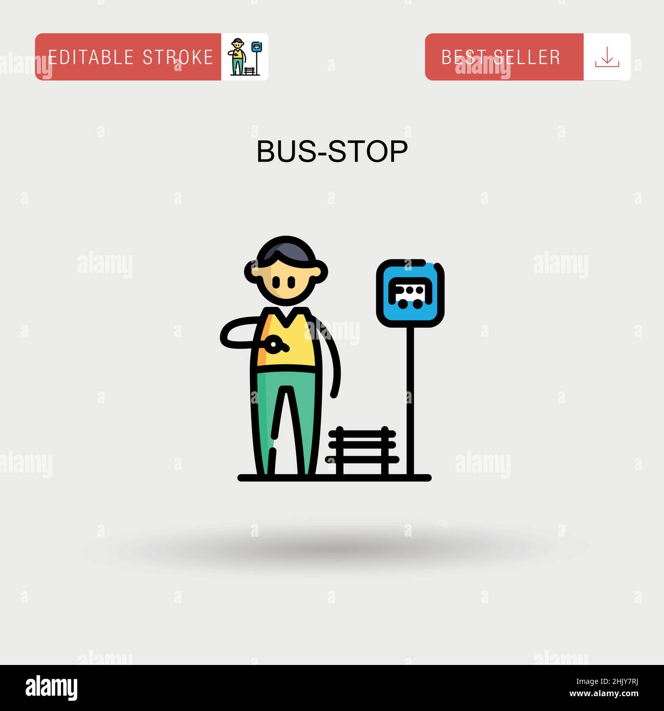 View of empty bus stop shelter Stock Vector Images - Alamy