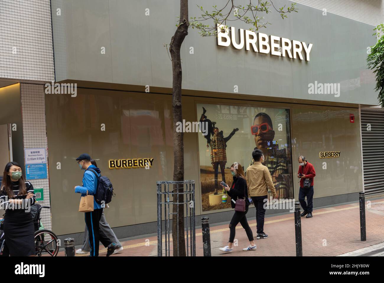 Burberry store in Hong Kong Hong Kong, S.A.R. Hong Kong, January 30, 2022. (Photo by Simon ...