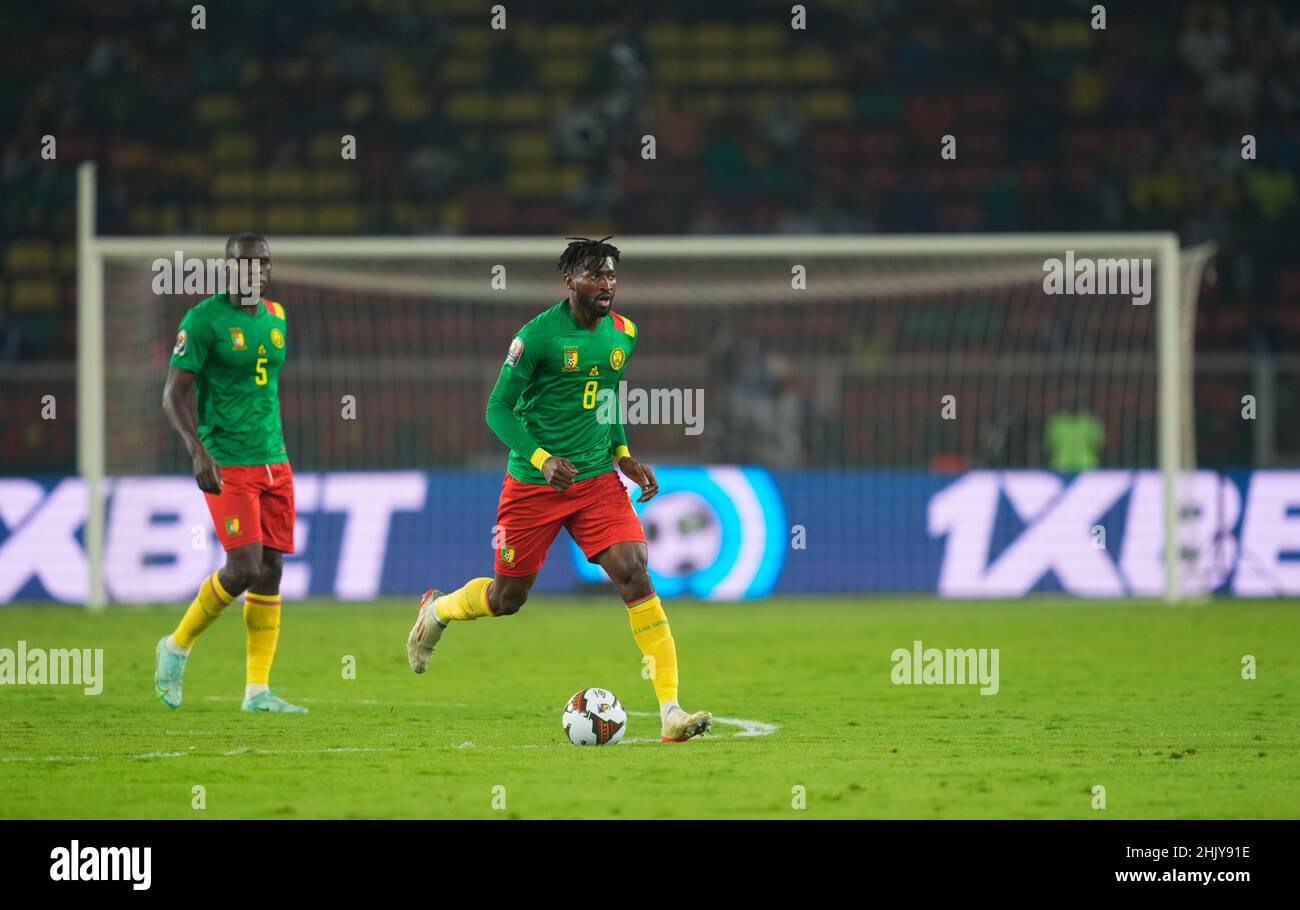 Yaounde, Cameroon, January, 24, 2022: AndrÃ©-Frank Zambo Anguissa of ...
