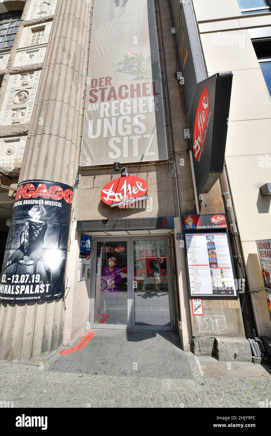 Kabarett Distel, Friedrichstraße, Mitte, Berlin, Deutschland Stock ...