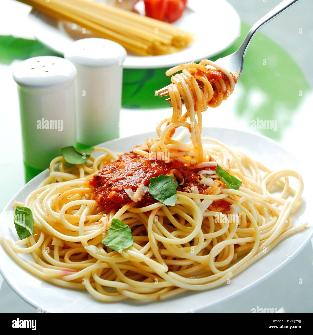 FOOD SPAGHETTI IN RED SAUCE Stock Photo - Alamy
