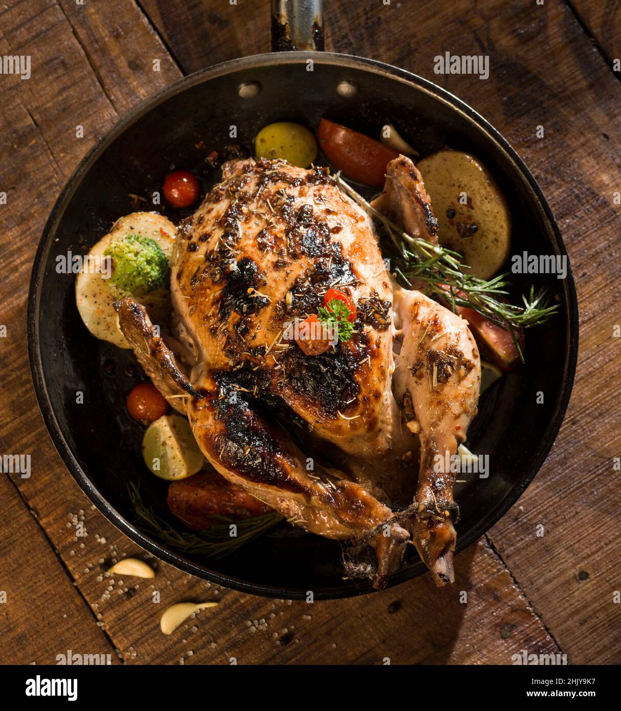 Plating chicken dinner hi-res stock photography and images - Alamy