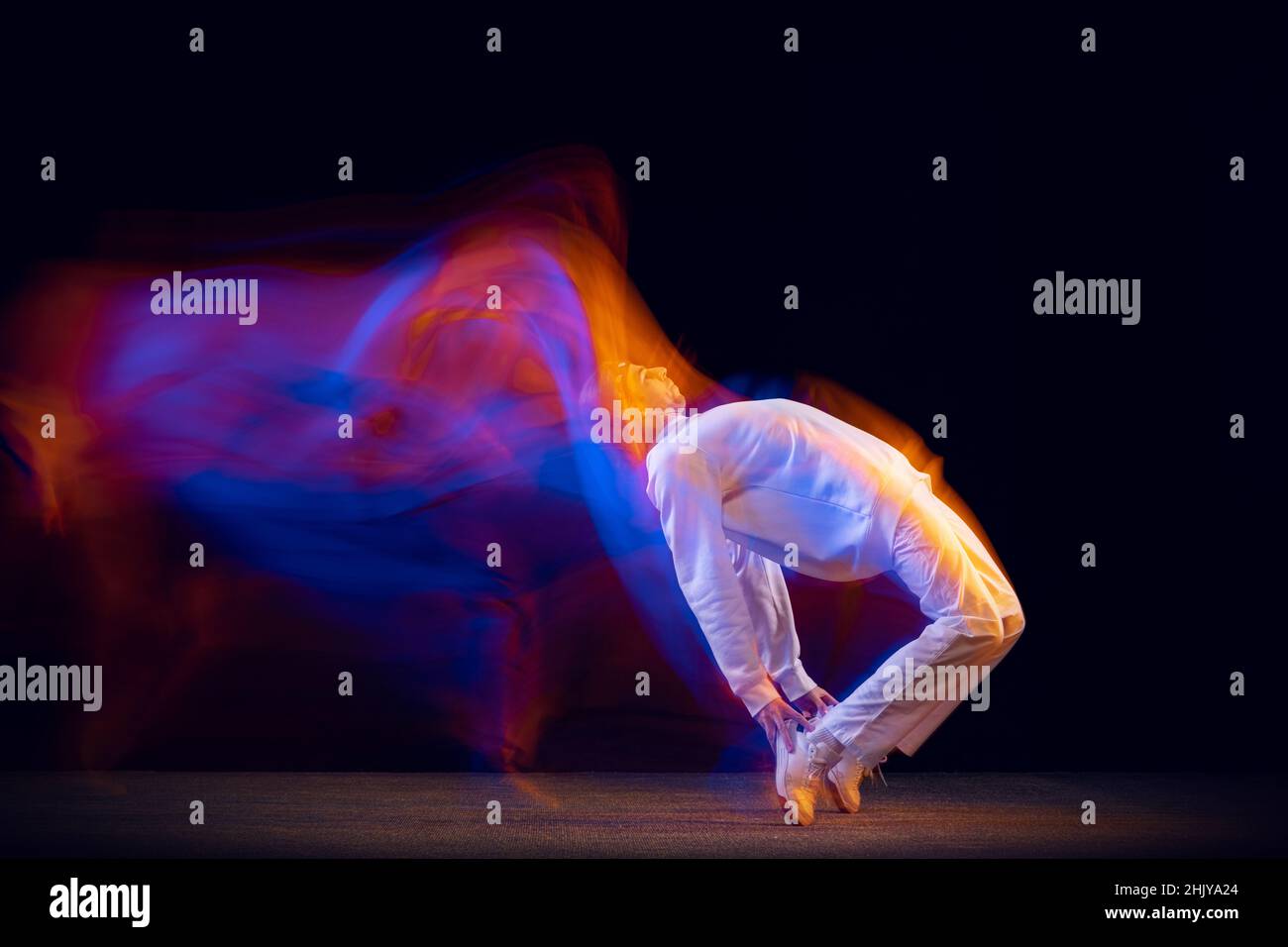 Sportive emotional man dancer hi-res stock photography and images - Alamy