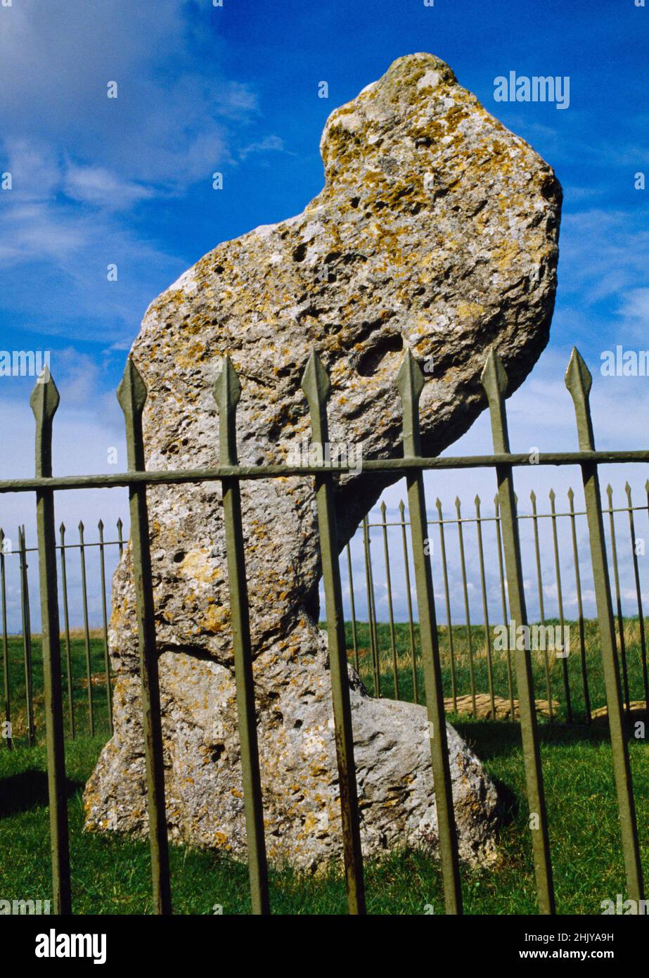 View NW of the King Stone standing stone, Warwickshire, England, UK ...